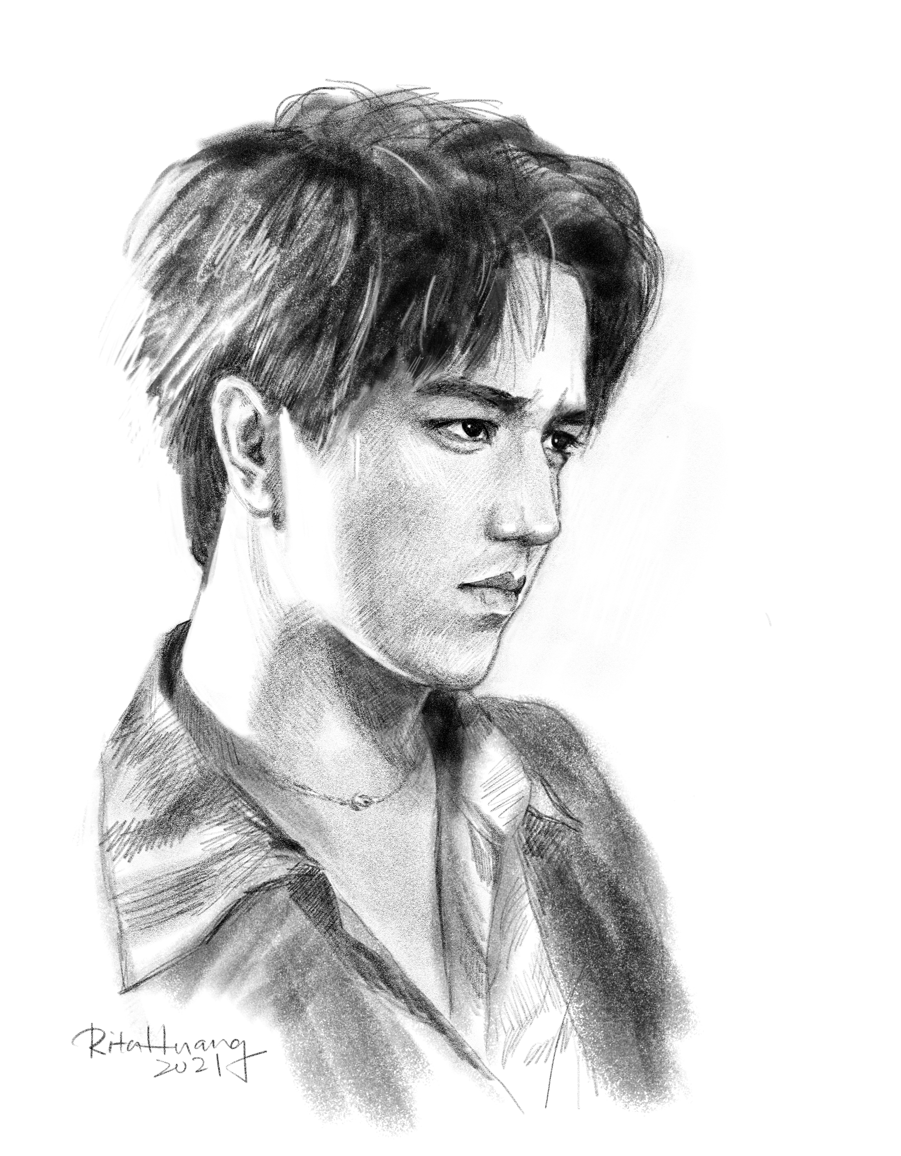 Rita Huang drawing Dimash Qudaibergen Dimash Art